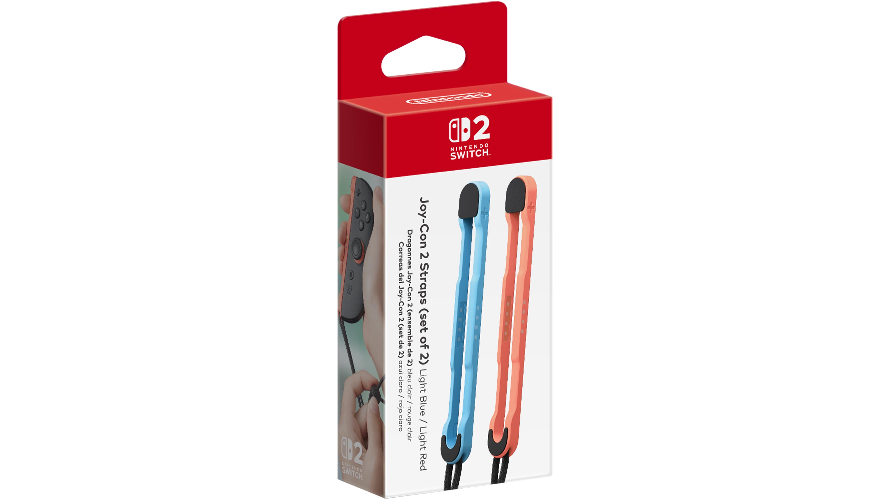 Joy-Con™ 2 Straps (set of 2) Light Blue / Light Red - Nintendo Official Site